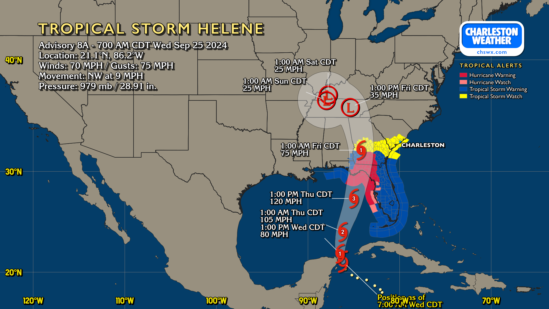 Helene update: Tropical Storm Watch issued – Charleston Weather